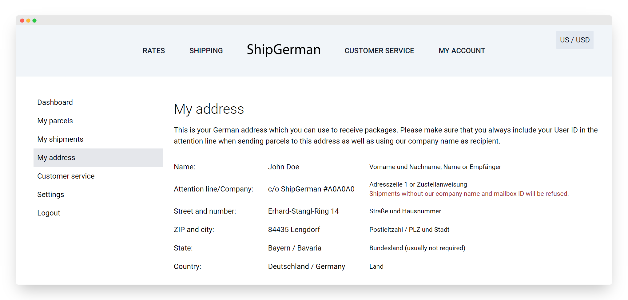 What address should I use for ordering? – ShipGerman